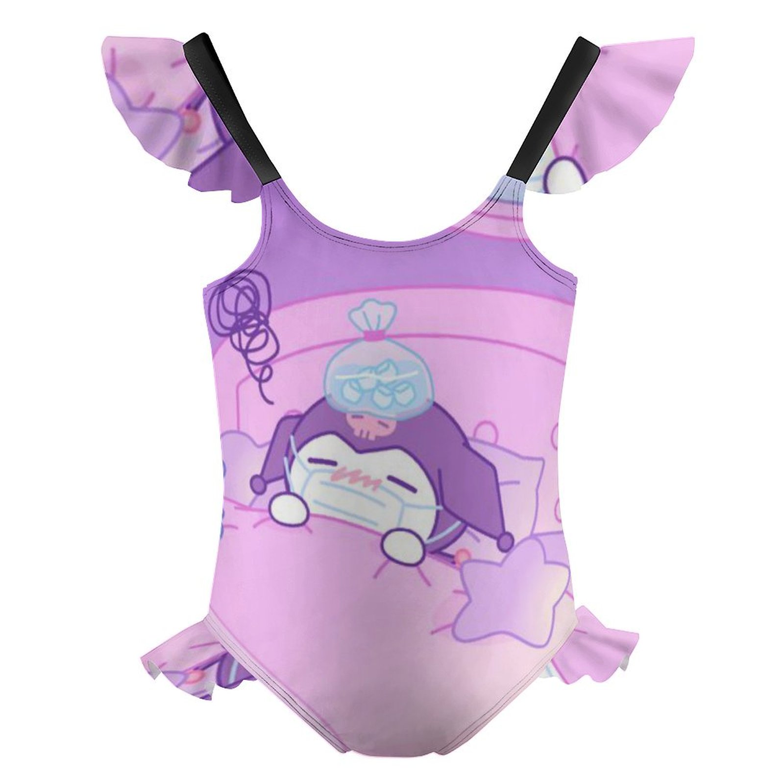 KUROMI Swimsuit Anime Cute for Girls Gift 7-9Y（120cm） KUROMI Merch ...