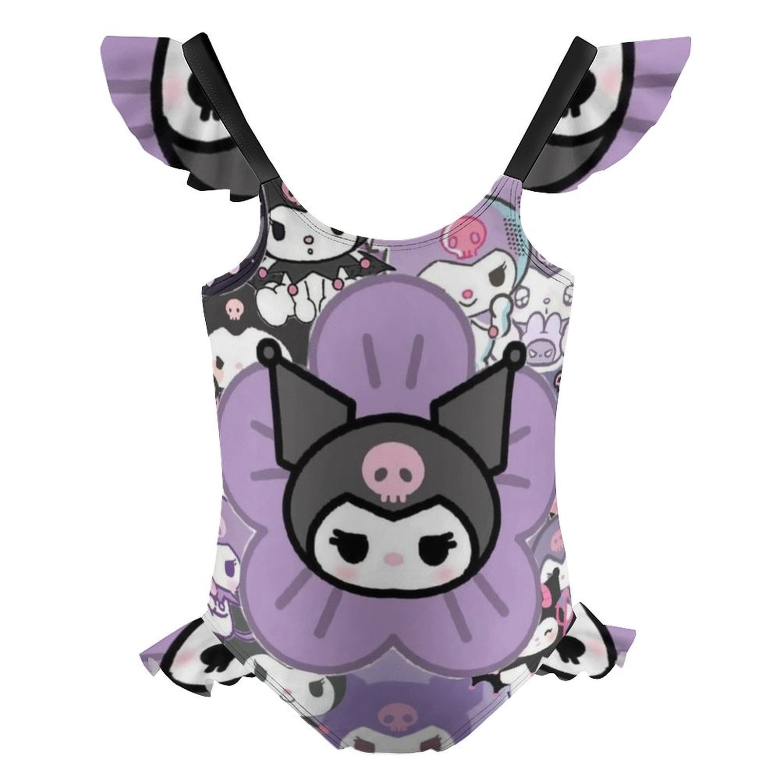 KUROMI Swimsuit Anime Cute for Girls Gift 7-9Y（120cm） KUROMI Merch ...