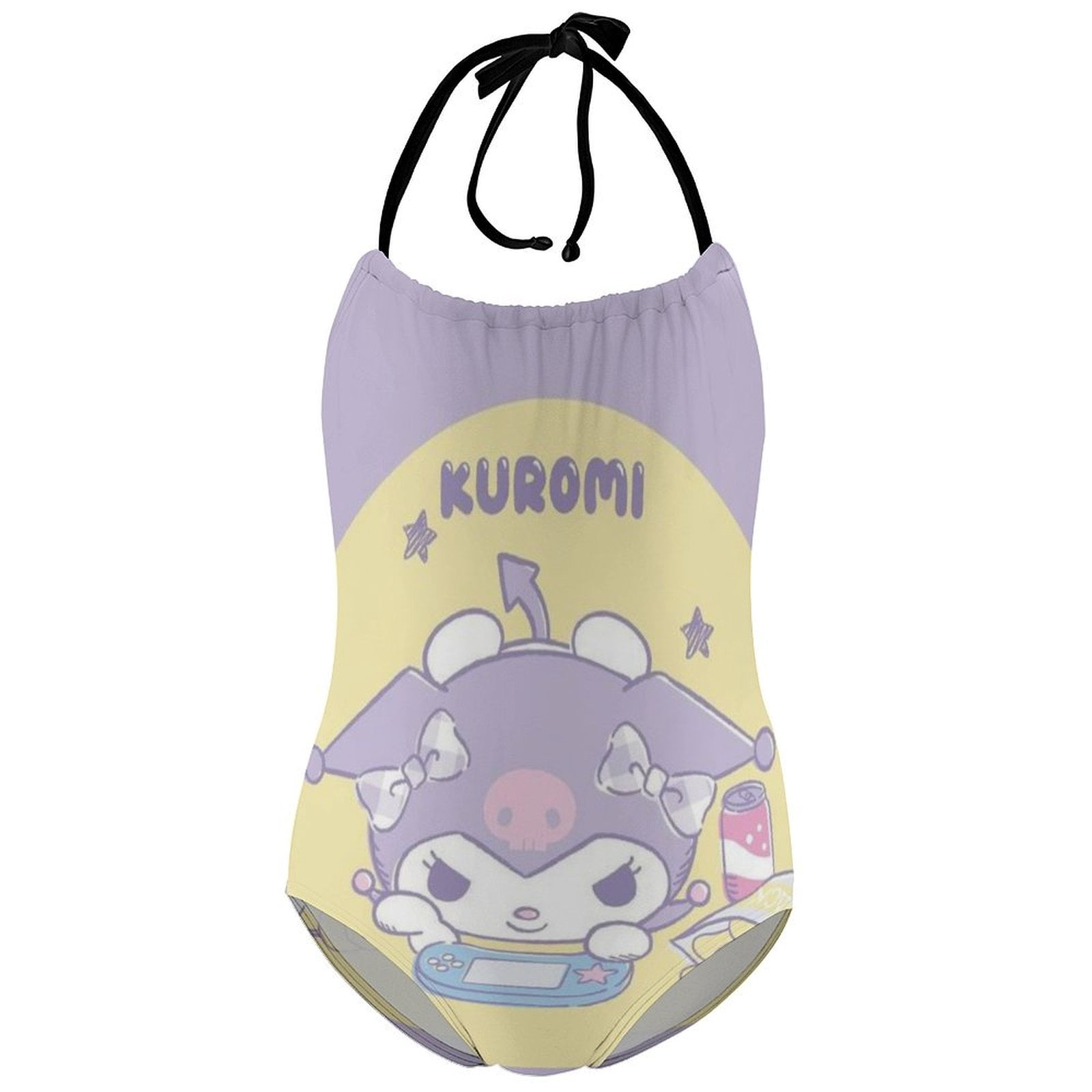 KUROMI Swimsuit Anime Cute for Girls Gift 7-9Y（120cm） KUROMI Merch ...