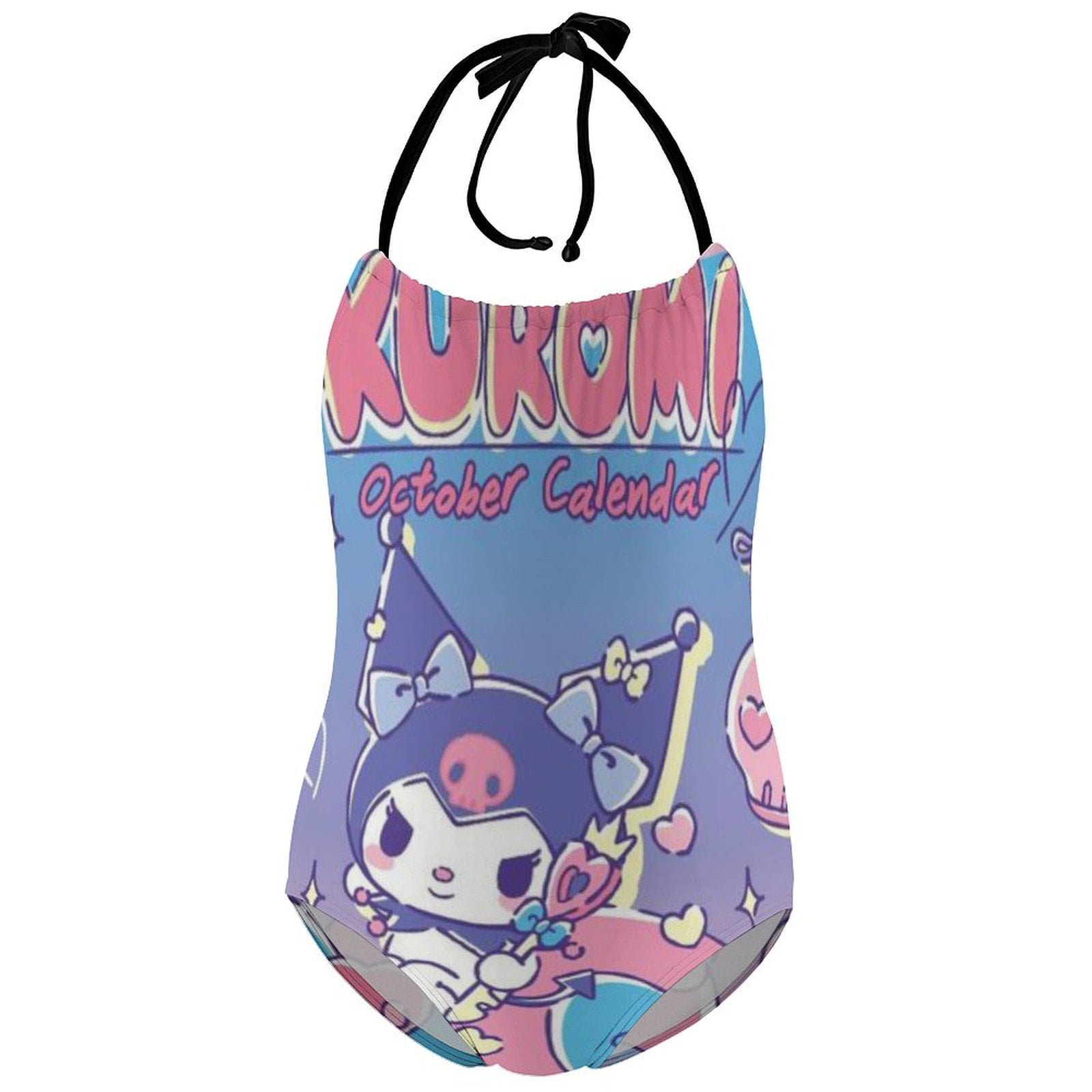 KUROMI Swimsuit Anime Cute for Girls Gift 7-9Y（120cm） KUROMI Merch ...