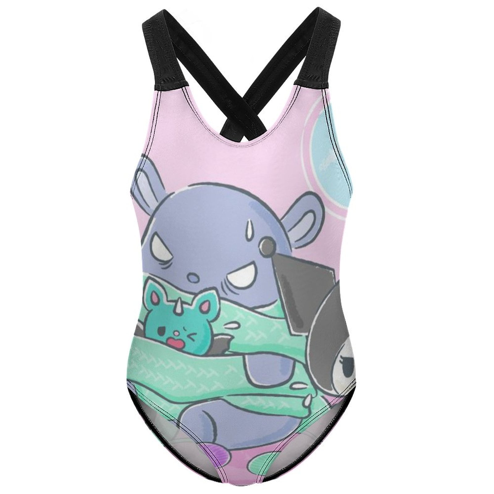 KUROMI Swimsuit Anime Cute for Girls Gift 7-9Y（120cm） KUROMI Merch ...