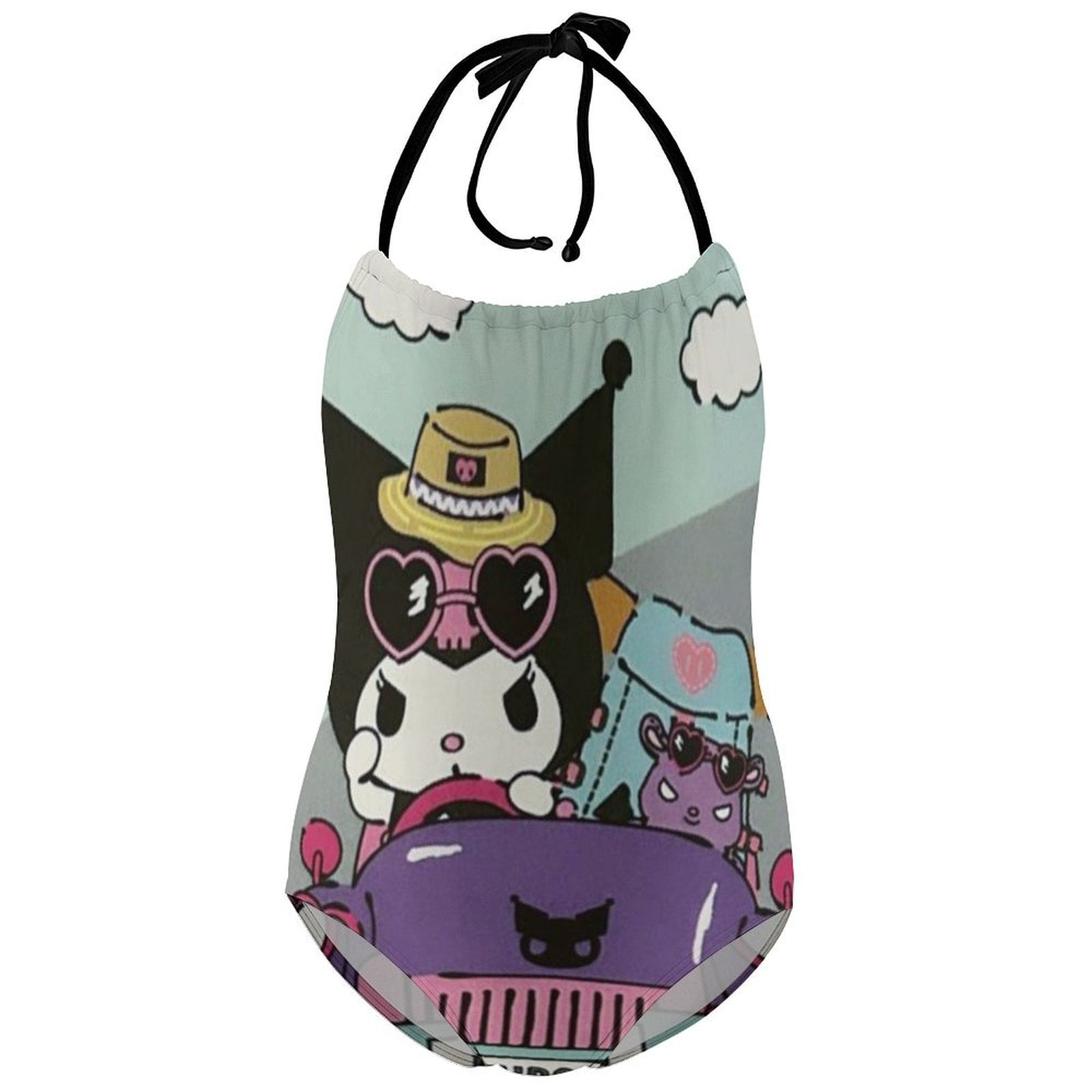 KUROMI Swimsuit Anime Cute for Girls Gift 7-9Y（120cm） KUROMI Merch ...