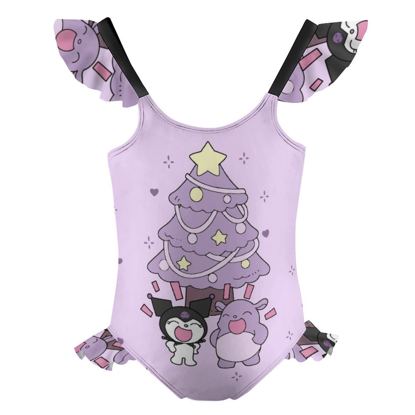 KUROMI Swimsuit Anime Cute for Girls Gift 9-11Y（140cm） KUROMI Merch ...