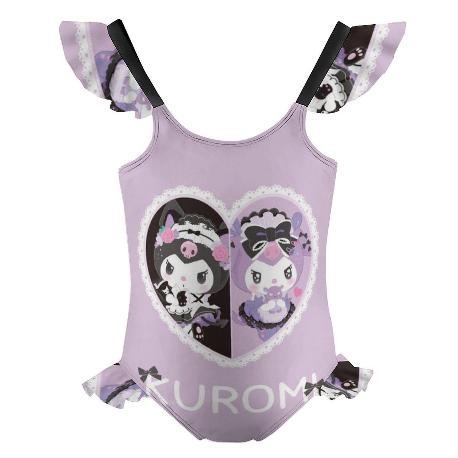 KUROMI Swimsuit Anime Cute for Girls Gift 9-11Y（140cm） KUROMI Merch ...