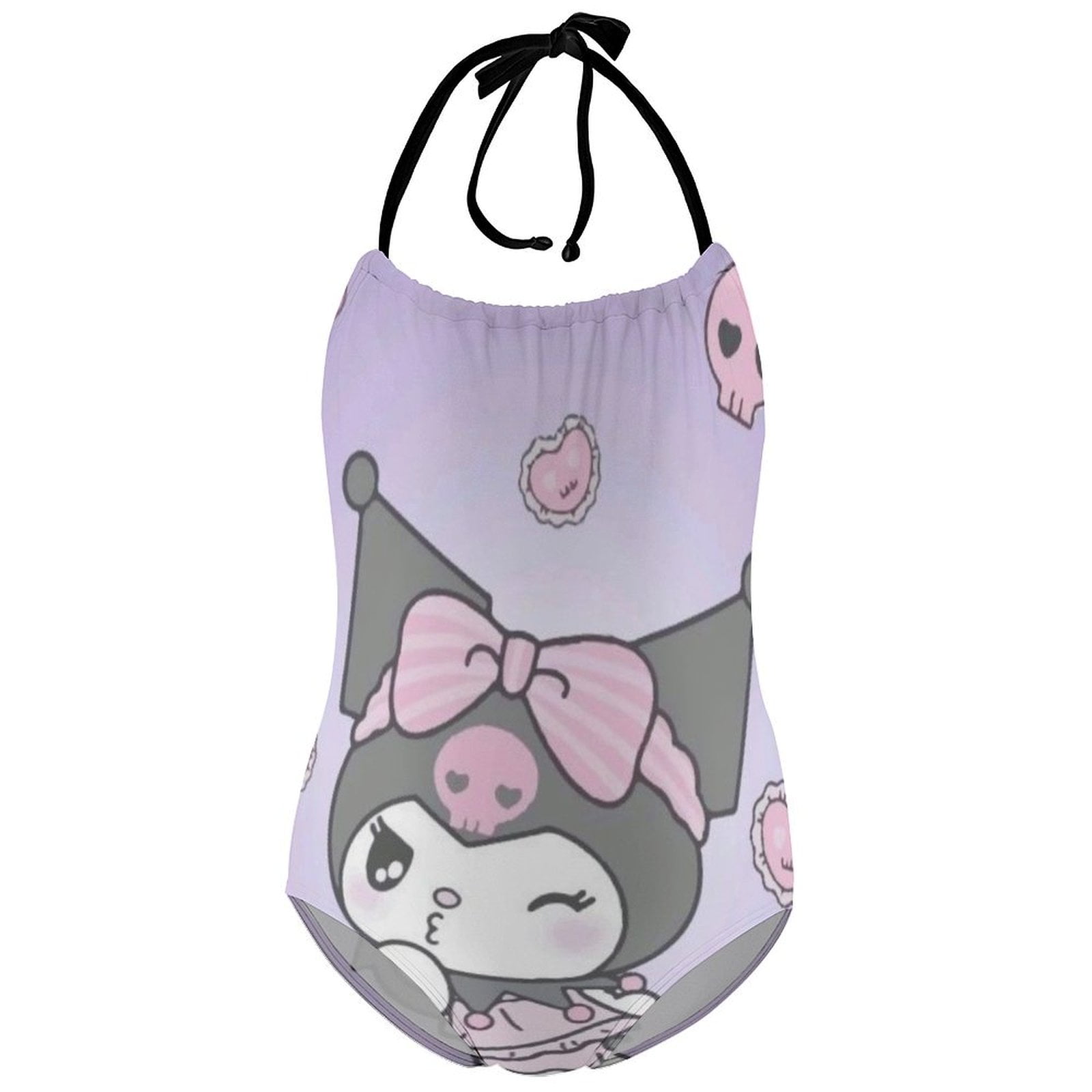 KUROMI Swimsuit Anime Cute for Girls Gift 9-11Y（140cm） KUROMI Merch ...
