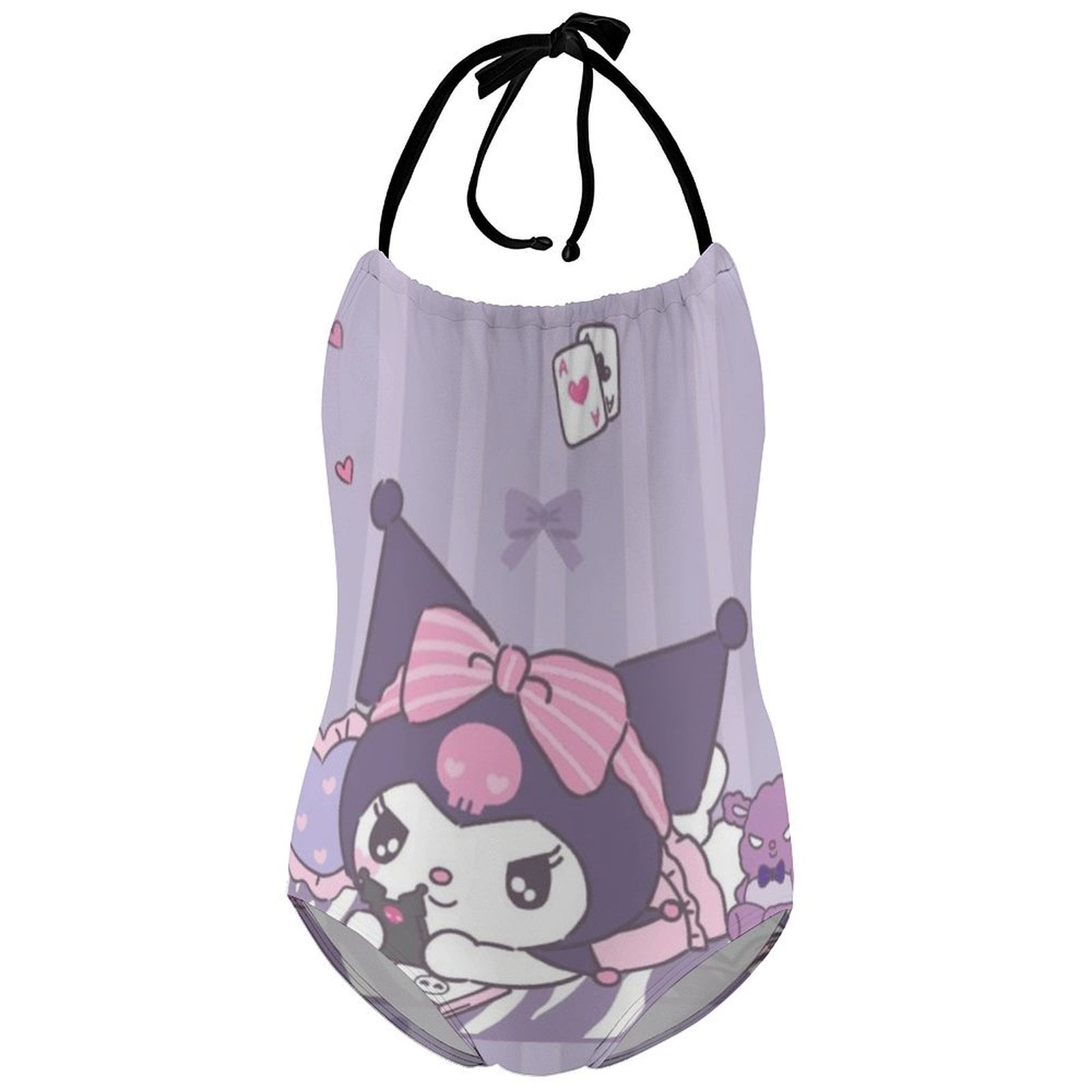 KUROMI Swimsuit Anime Cute for Girls Gift 9-11Y（140cm） KUROMI Merch ...