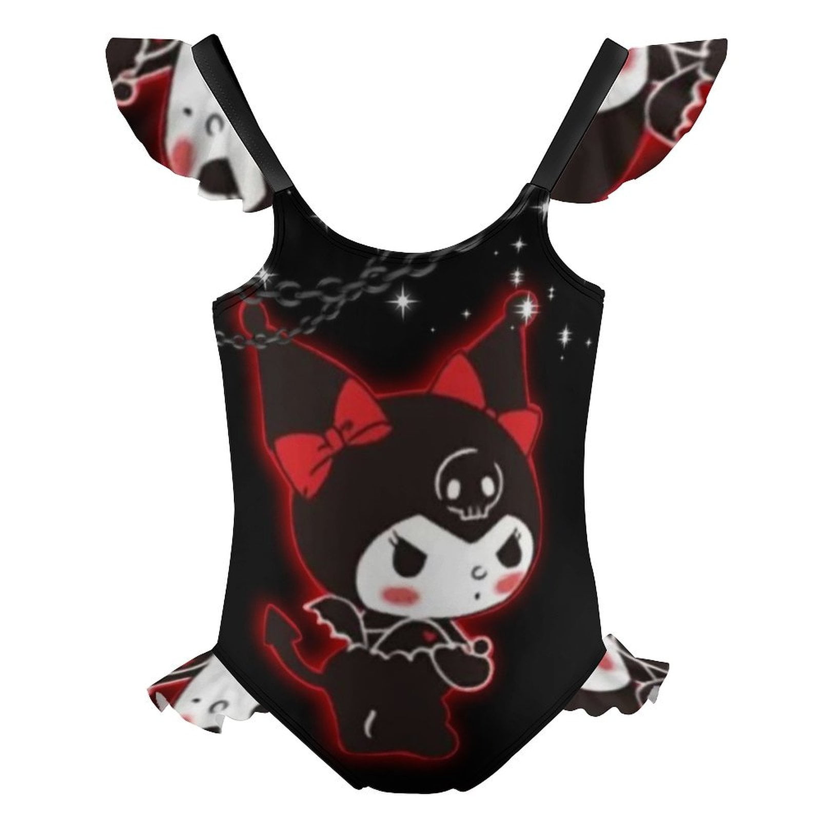 KUROMI Swimsuit Anime Cute for Girls Gift 9-11Y（140cm） KUROMI Merch ...