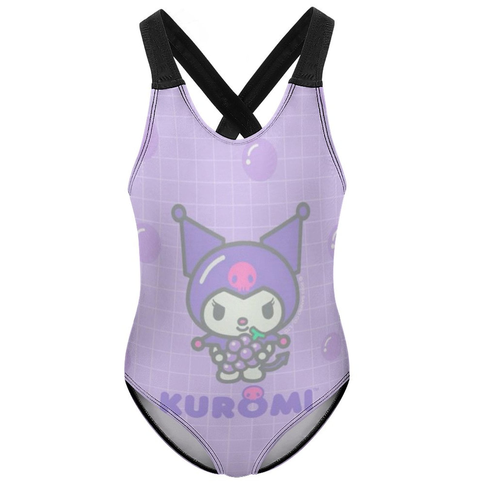 KUROMI Swimsuit Anime Cute for Girls Gift 9-11Y（140cm） KUROMI Merch ...