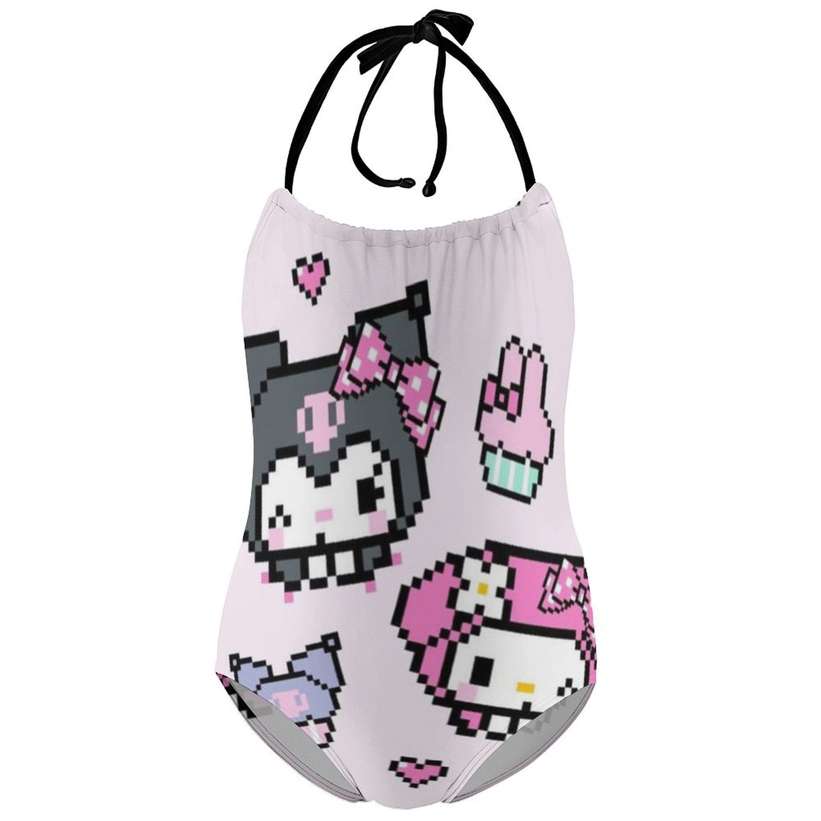 KUROMI Swimsuit Anime Cute for Girls Gift 9-11Y（140cm） KUROMI Merch ...