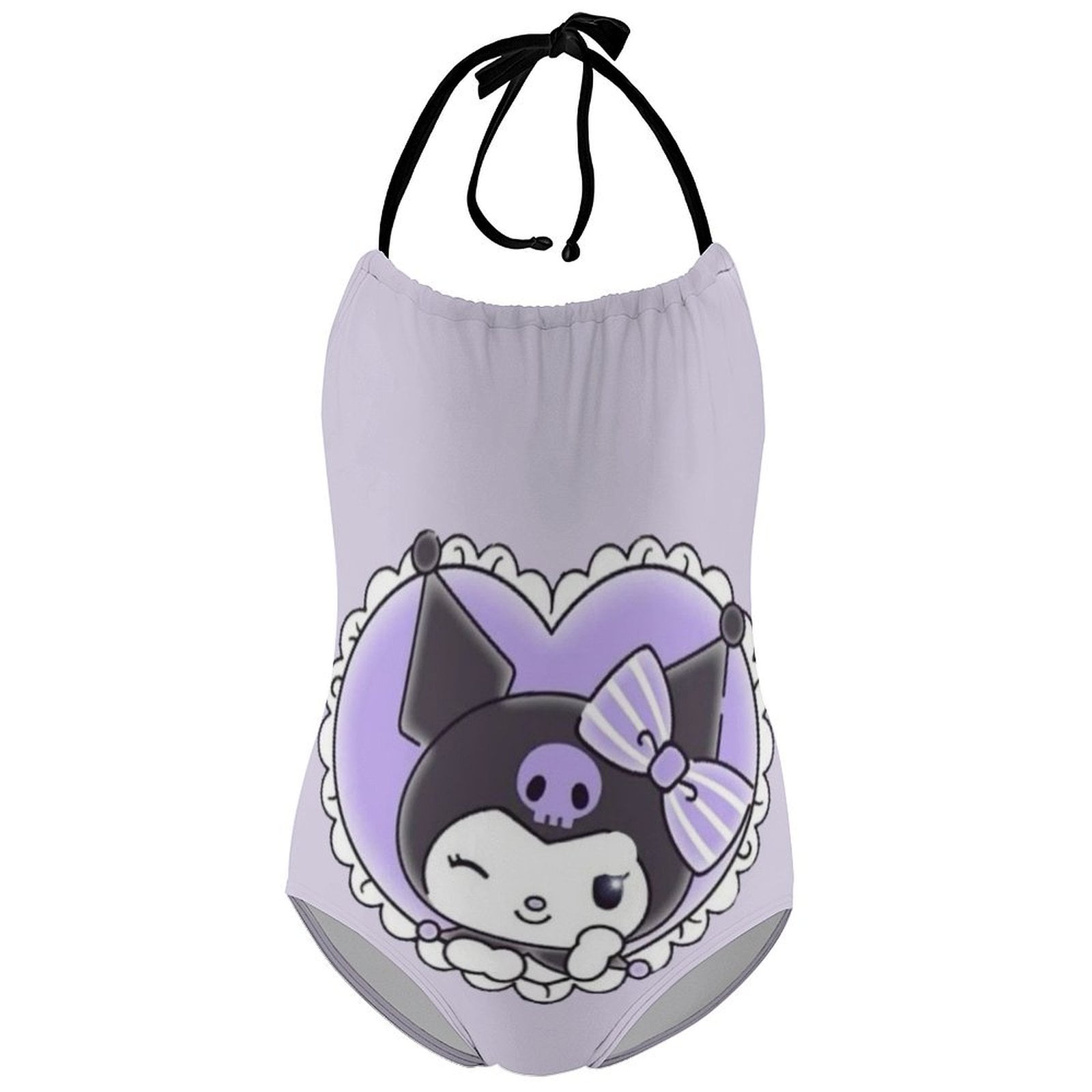KUROMI Swimsuit Anime Cute for Girls Gift 9-11Y（140cm） KUROMI Merch ...