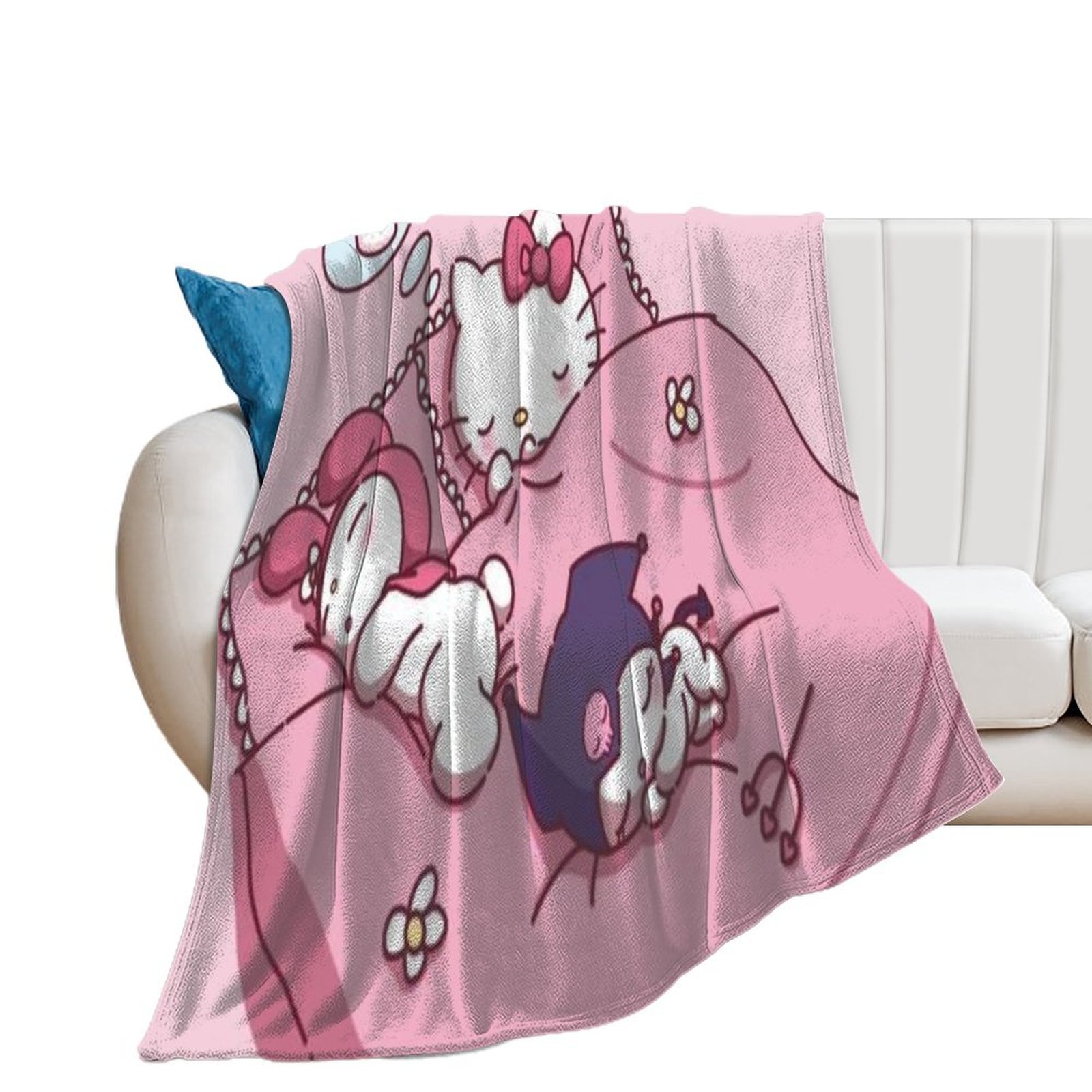 KUROMI Throw Blanket Cute Flannel Anime for Girls Boys Men Women ...