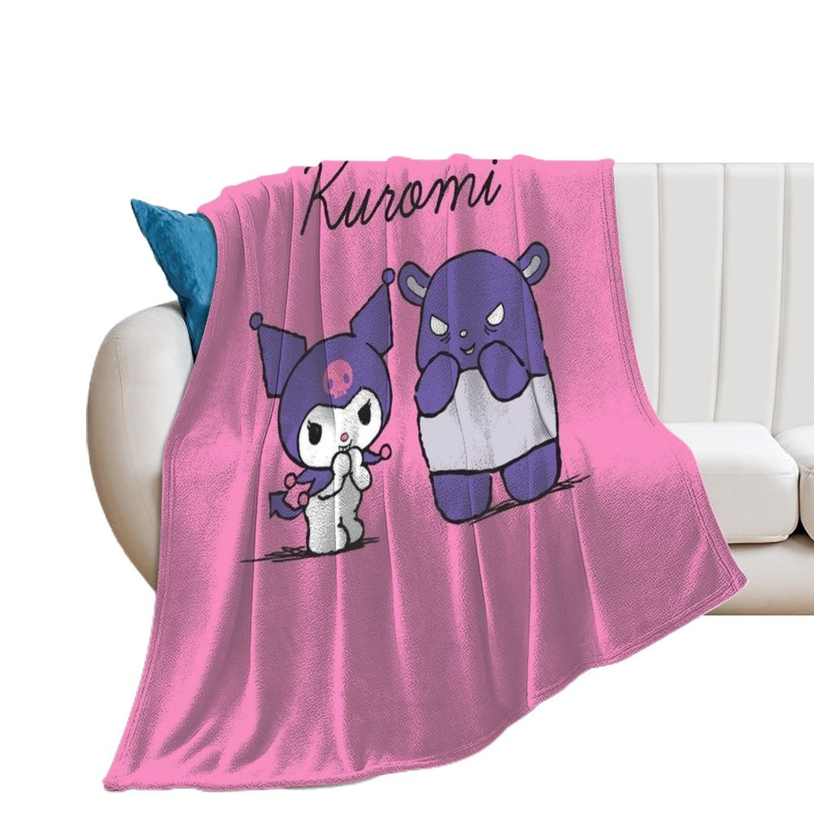 KUROMI Throw Blanket Cute Flannel Anime for Girls Boys Men Women ...