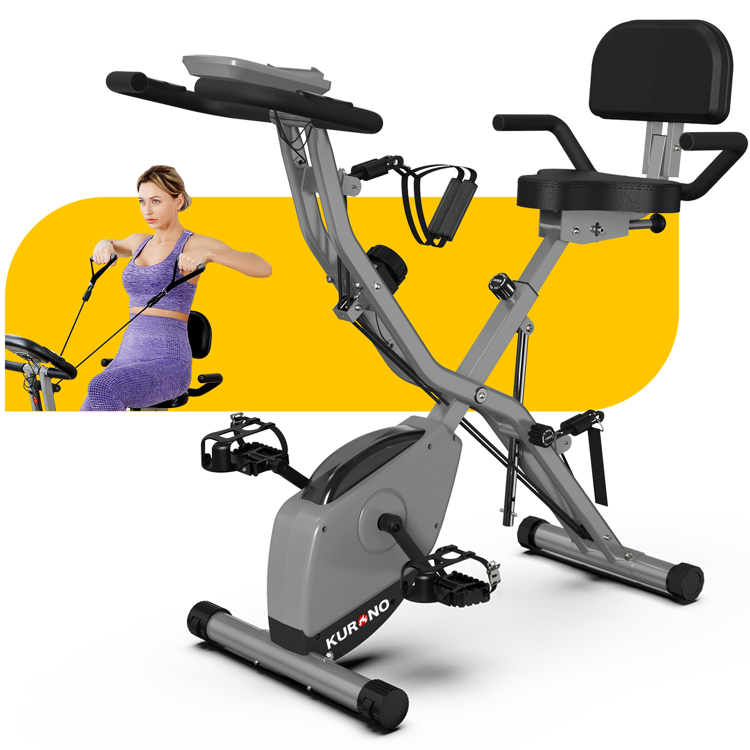 Sunny Health & Fitness Magnetic Recumbent Exercise Bike for Indoor ...