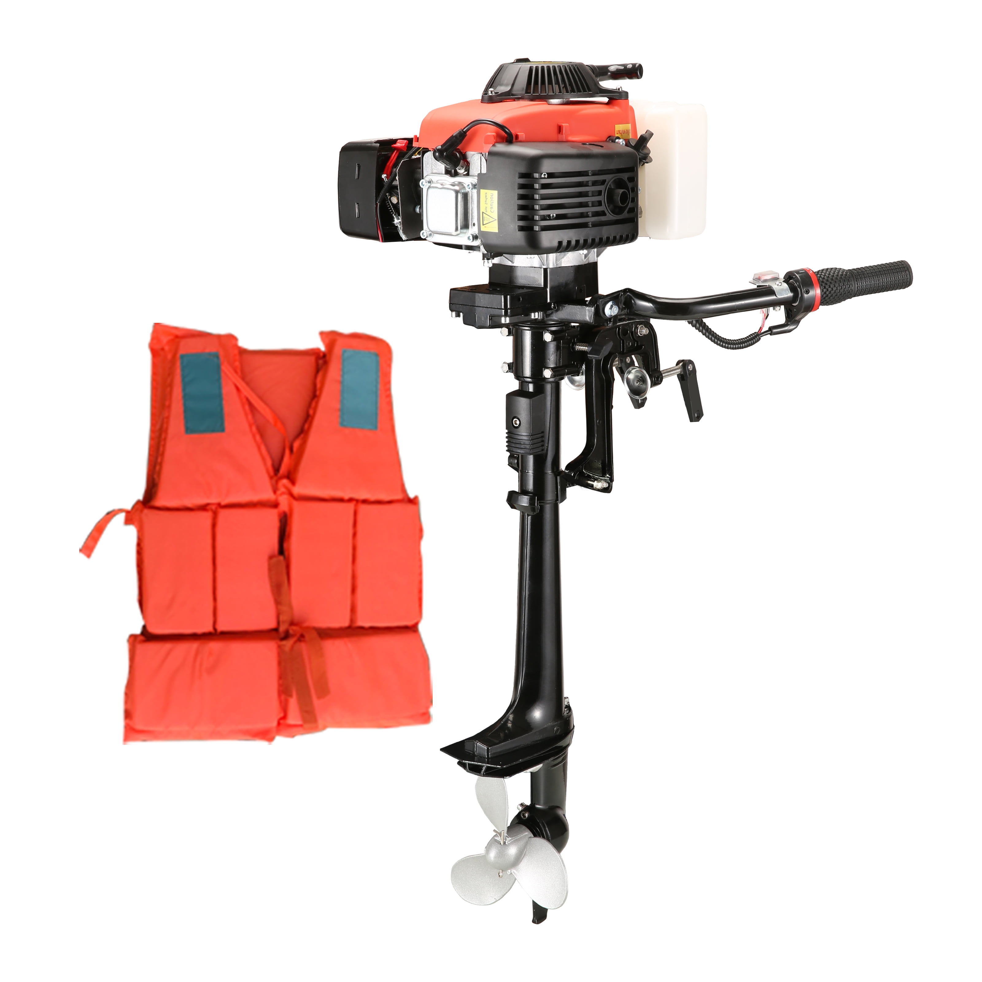 KUSINDOG 4-Stroke 4.0 HP Outboard Boat Motor with Pull Start - Walmart.com