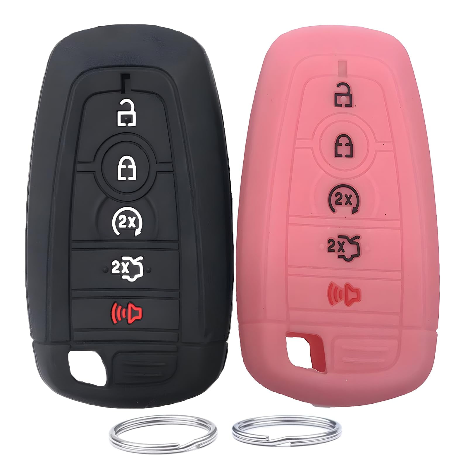 KUSTSOFT Silicone Key Fob Cover Fit for Ford F150 F250 F350 F450 F550 ...