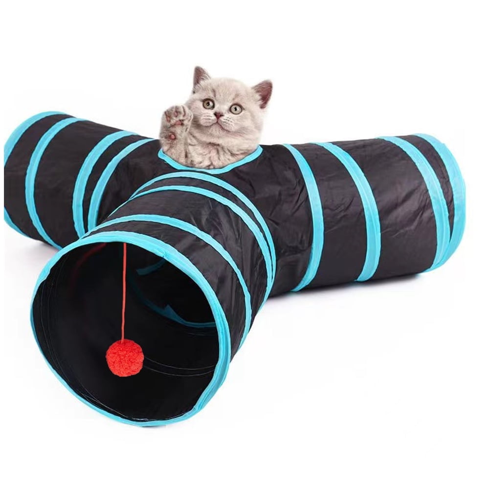 KUTGY Cat Tunnel Tube 3 Way Cat Tunnels for Indoor Cats, Rabbit Tunnel ...