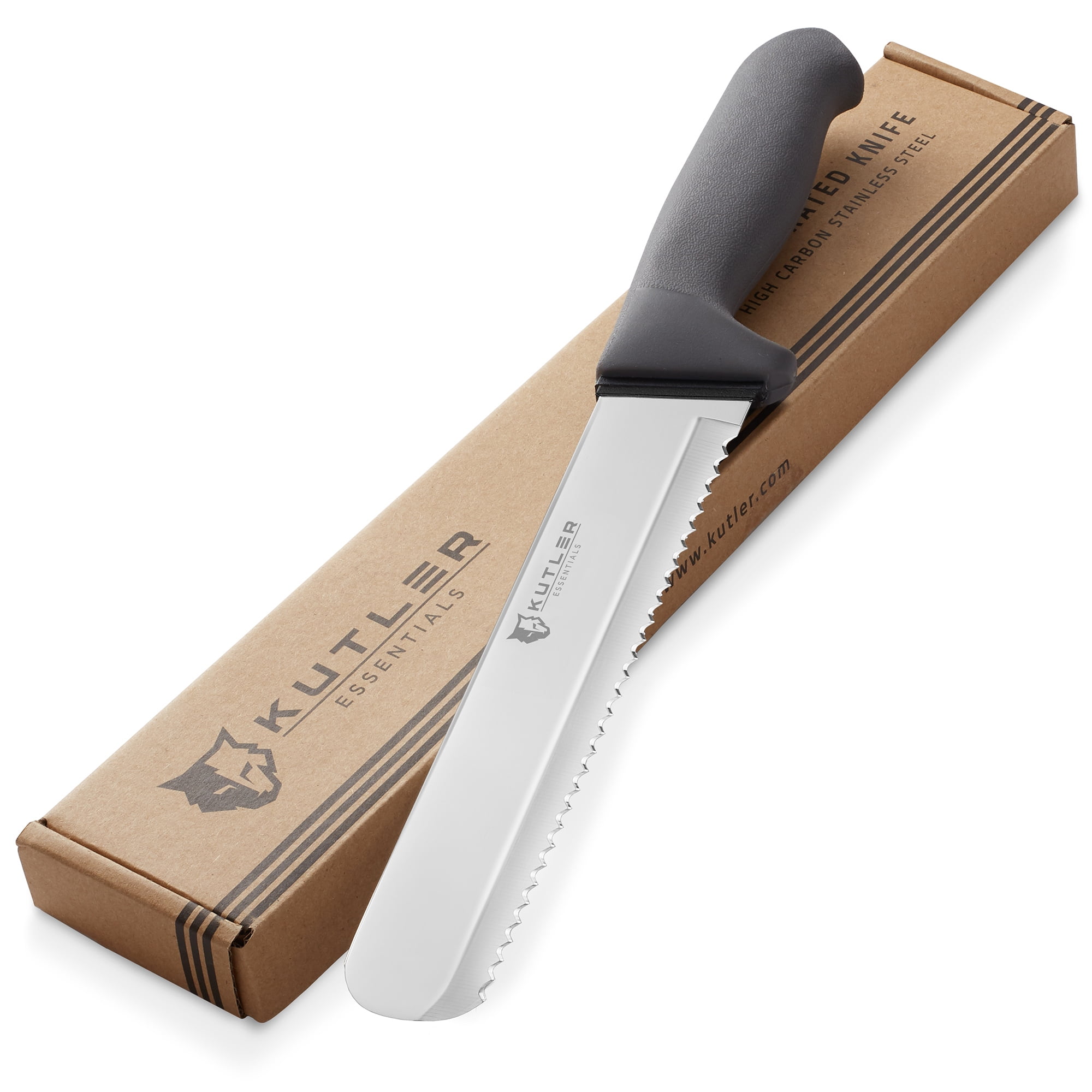 KUTLER Professional 8-inch Stainless Steel Bread Knife and Cake Slicer ...