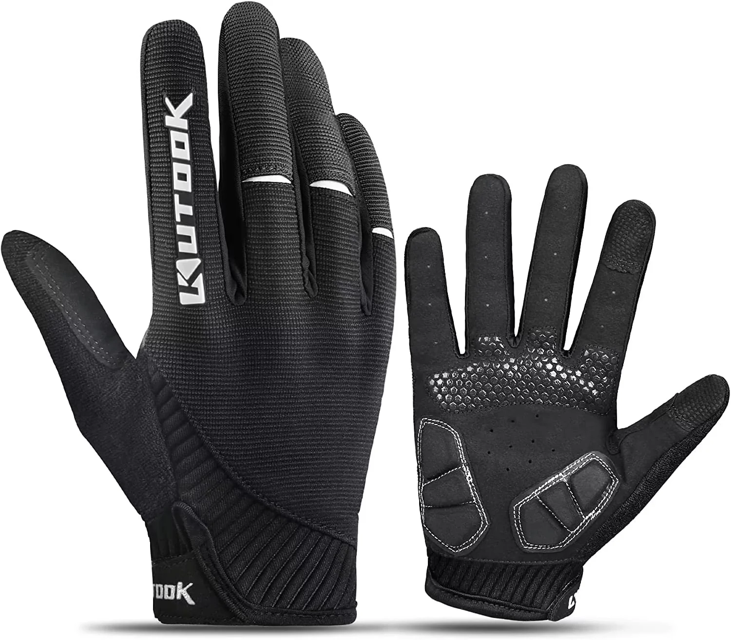 KUTOOK Autumn Pad Full Finger Bike Gloves Finger Tip with Touch Screen Function - Walmart.com