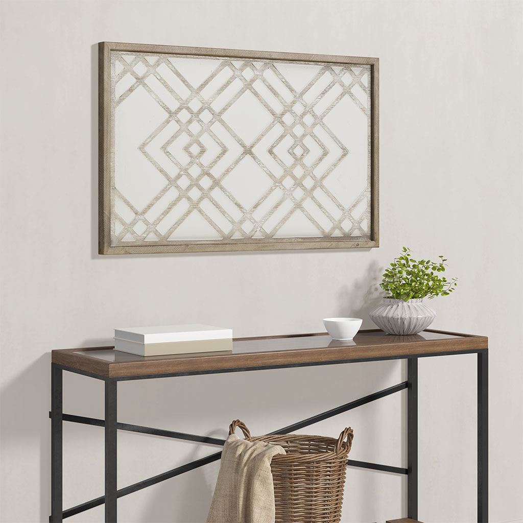 KUUFER Two-tone Overlapping Geometric Wood Panel Wall Decor - Walmart.com