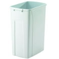 KV Kitchen Garbage Receptacle, White Plastic Waste Bin, 35 QT, Trash ...