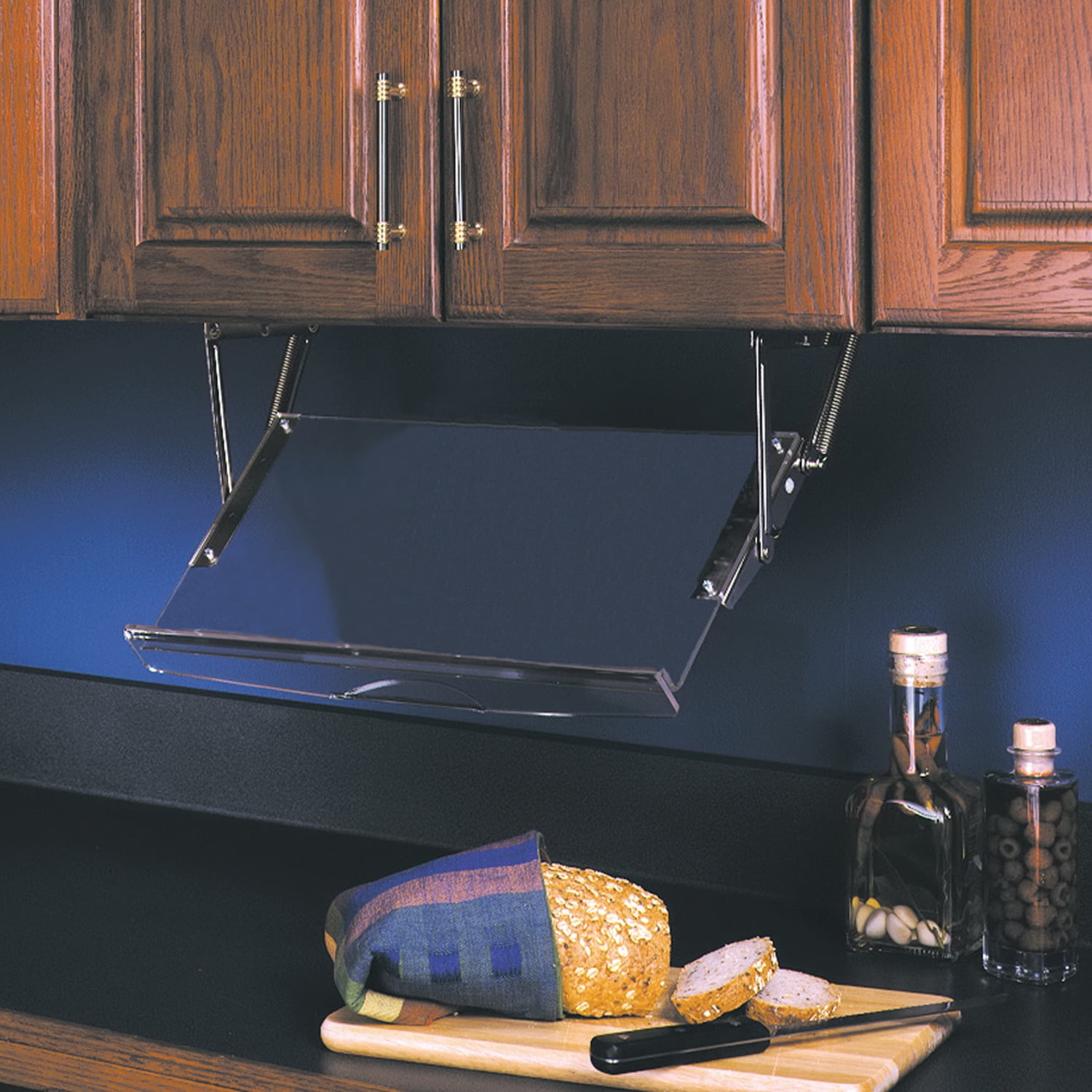 KV Undercabinet Pull Down Cookbook Rack - Walmart.com