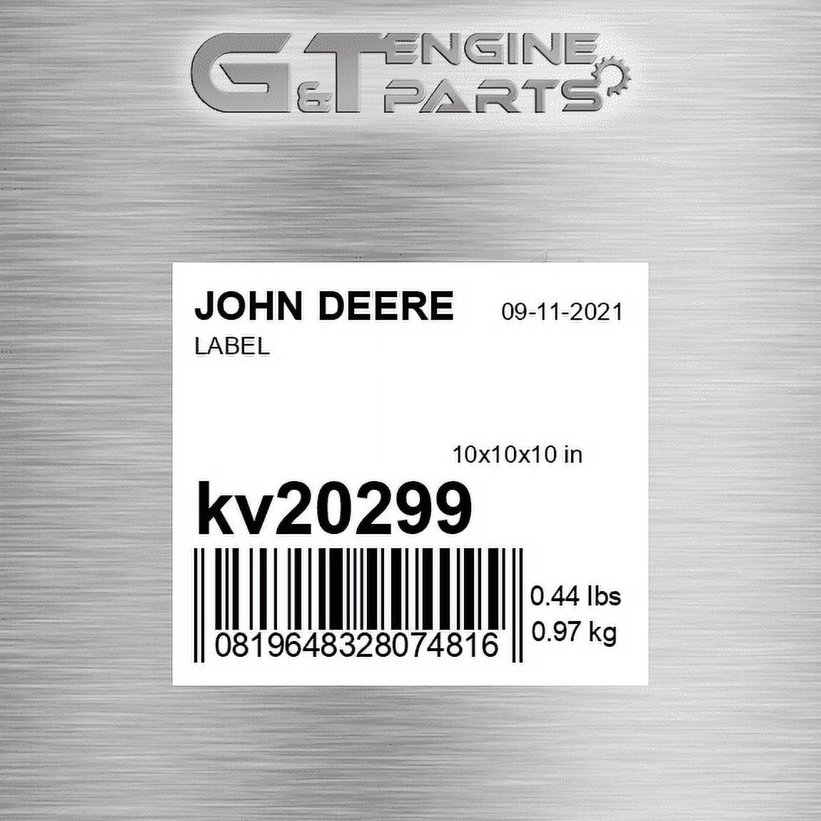 KV20299 LABEL fits JOHN DEERE (New OEM) - Walmart.com