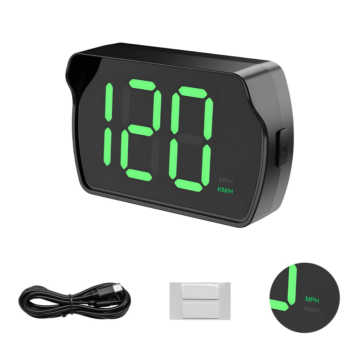 KVAEY Car HUD Headup Display, MPH Warning Car GPS Overspeed Alarm ...