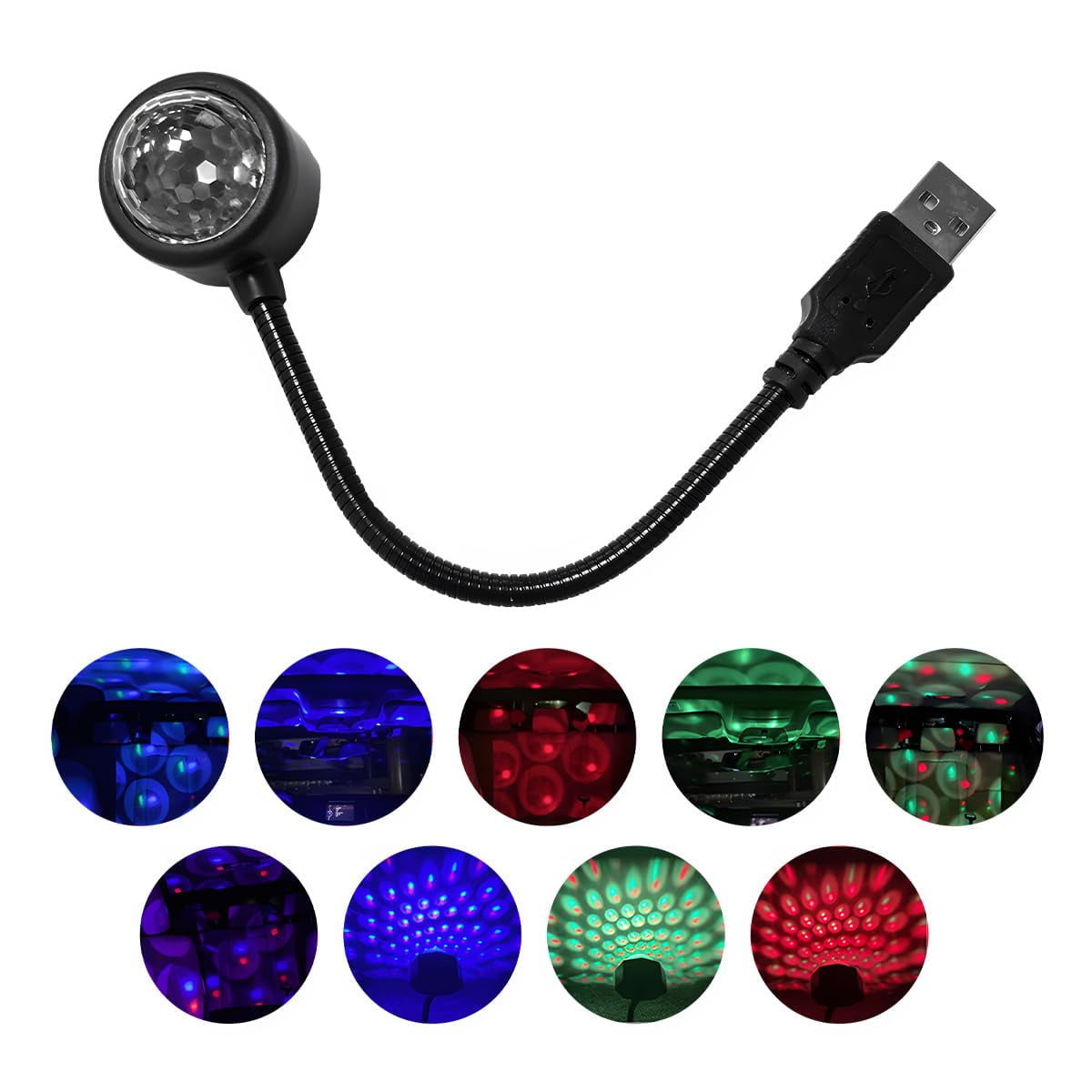 KVAEY USB Star Night KEF16 Light Projector, Adjustable Sound Activated ...