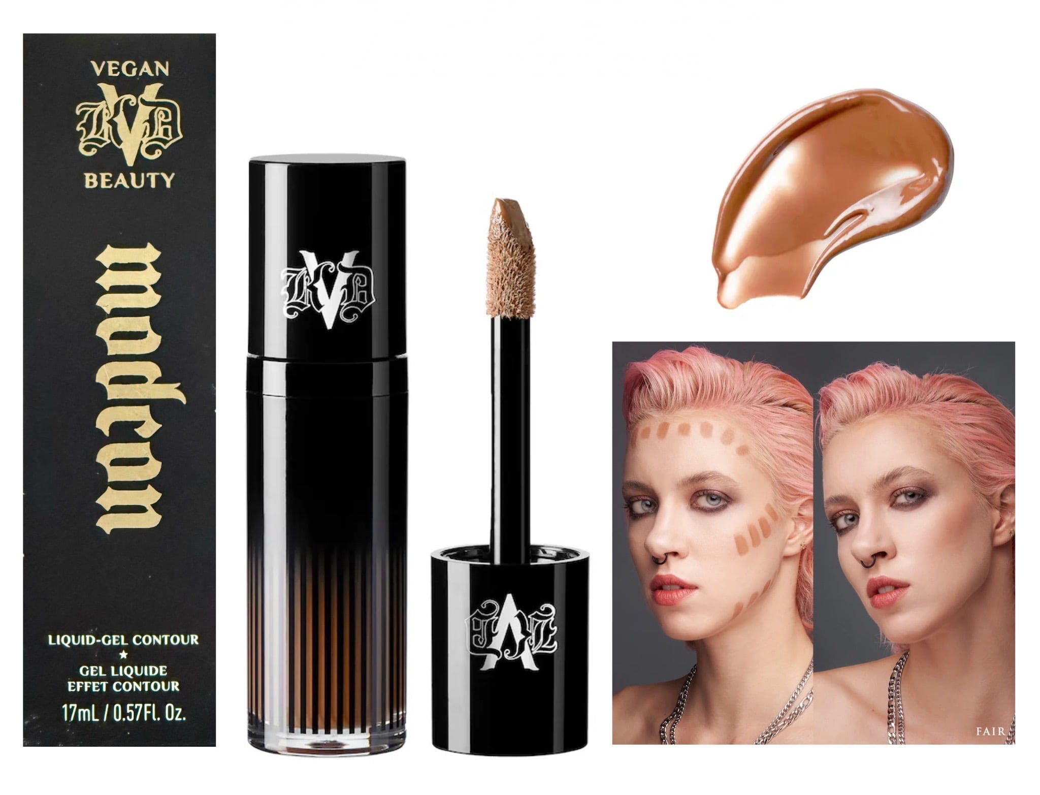 KVD Beauty Mod Con Long-Wear Hydrating Liquid-Gel Contour FAIR 90 ...