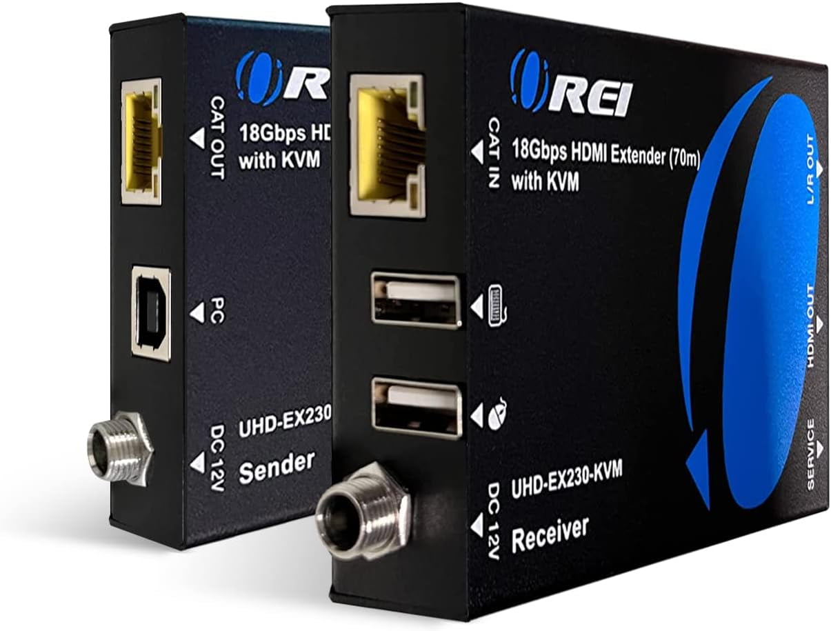 KVM 4K HDMI Over Ethernet Extender Balun Over CAT6/7 Cable 4K@60Hz Upto ...