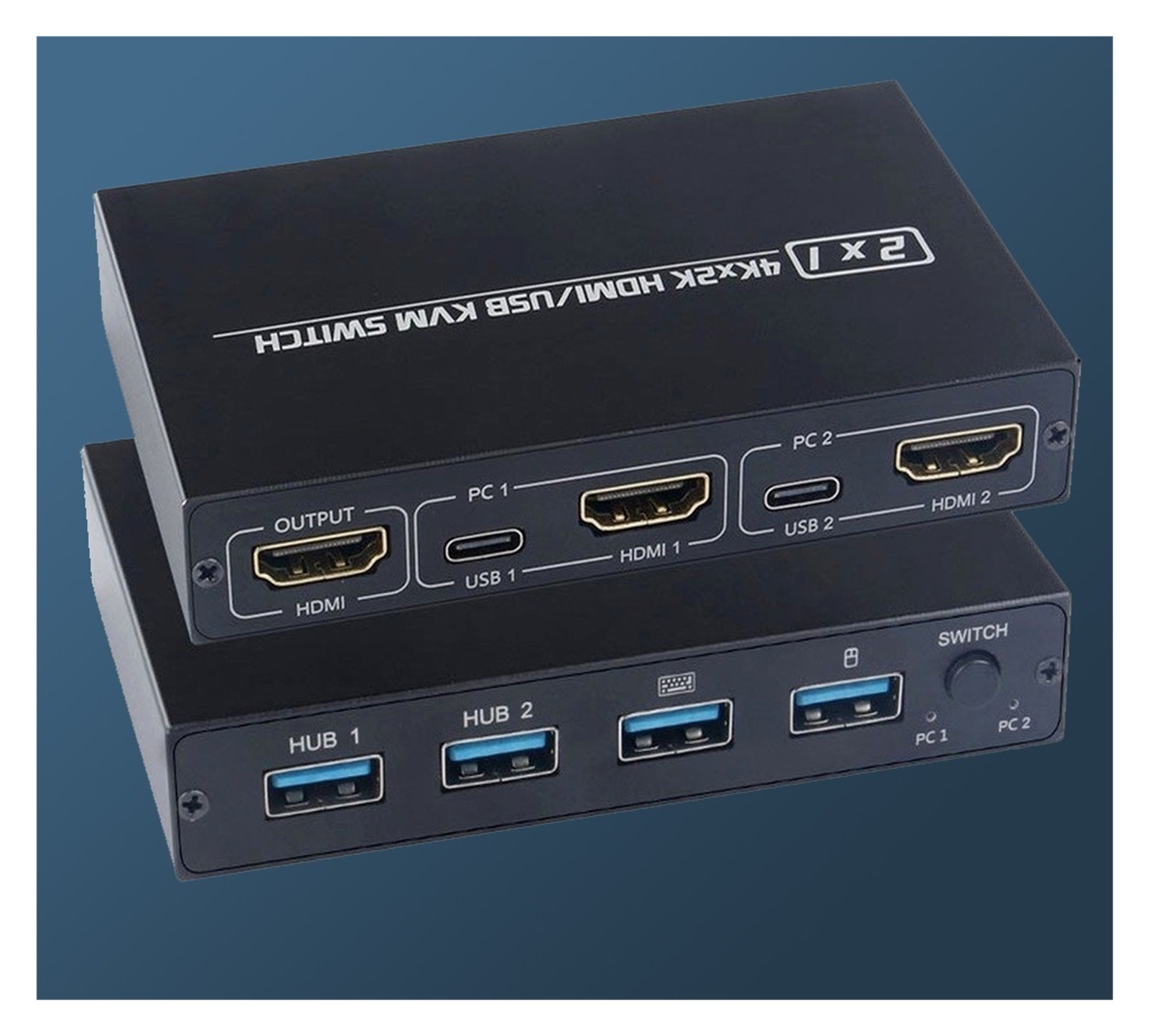 KVM Switch 4 Port 4K USB Switch KVM VGA Switcher Splitter Box For ...