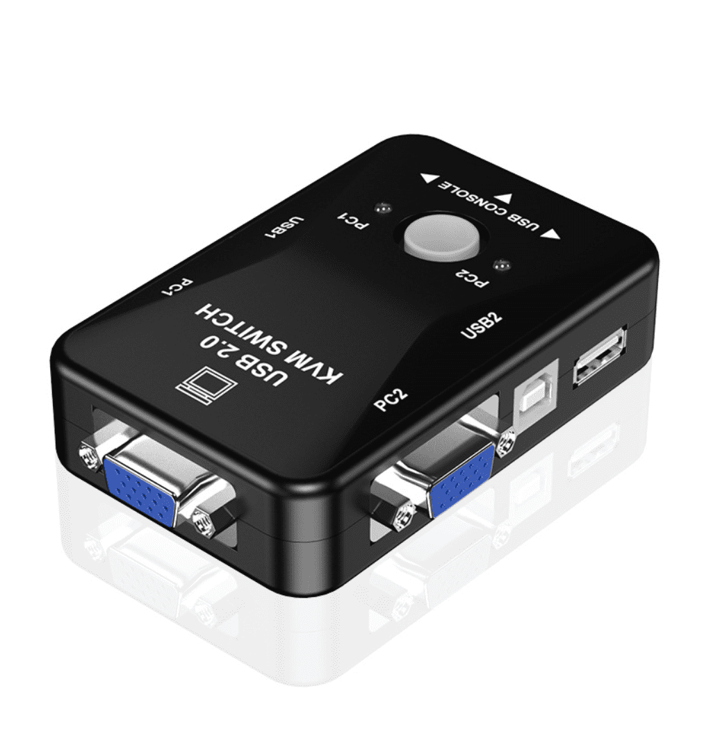 KVM Switch, USB Sharing Switch Selector, 2 Computers Sharing 4 USB ...