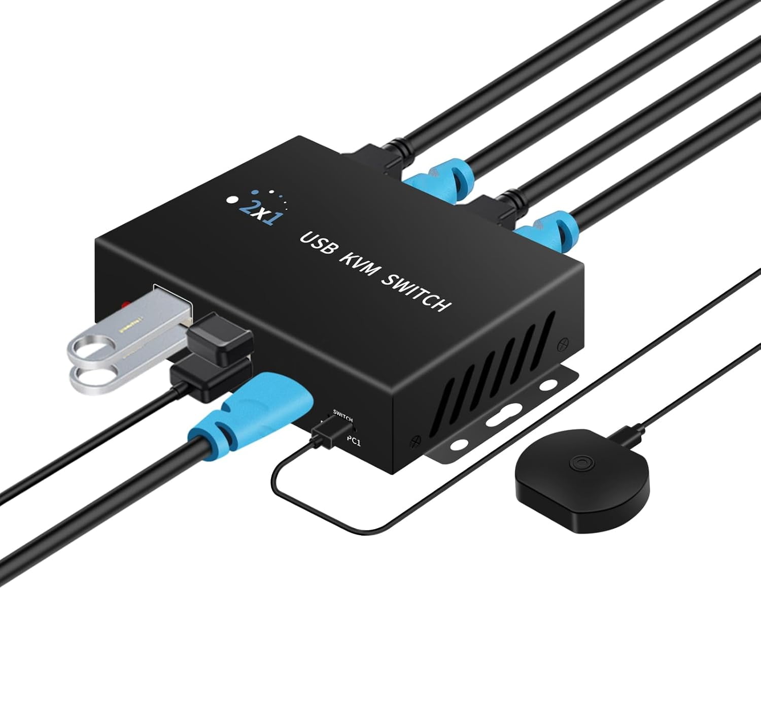KVM Switch hdmi 2 Computers 201E KVM Switch 1 Monitors 2 Computers,4K ...