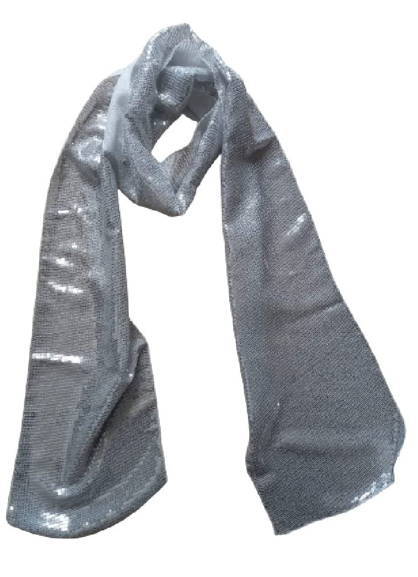 KVR Fashion Party Dance Vintage Sparkle Long Sequin Polyester Net Scarf ...