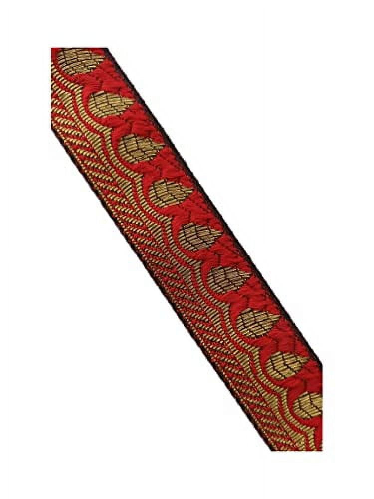 KVR Nylon Polyester Multicolor Silk Woven Embroidery Braid Wedding and ...