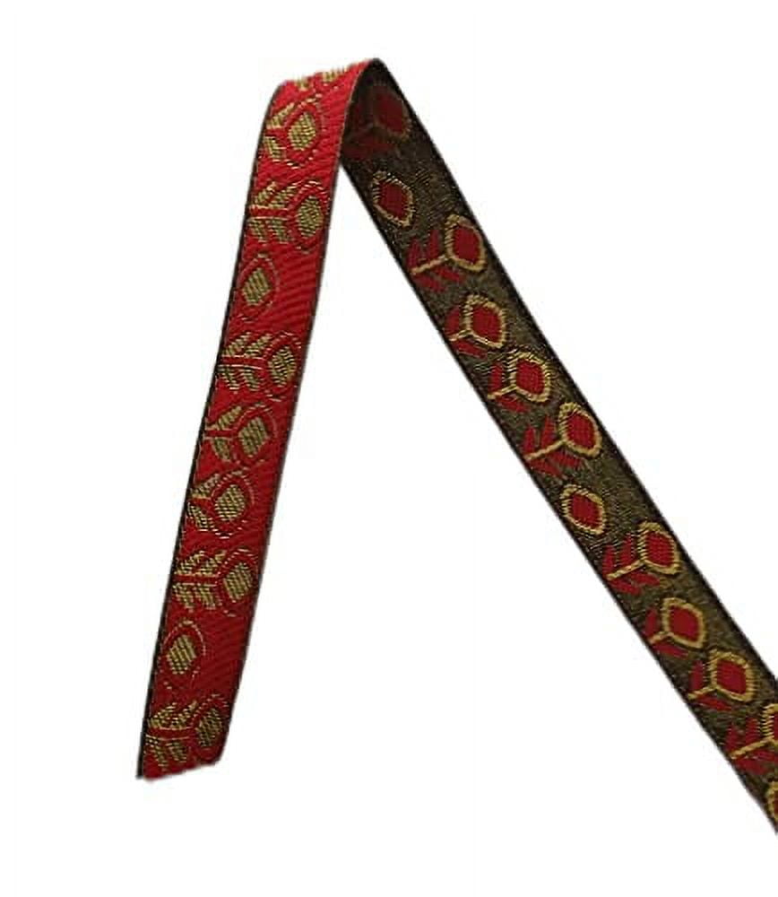 KVR Nylon Polyester Multicolor Silk Woven Embroidery Braid Wedding and ...