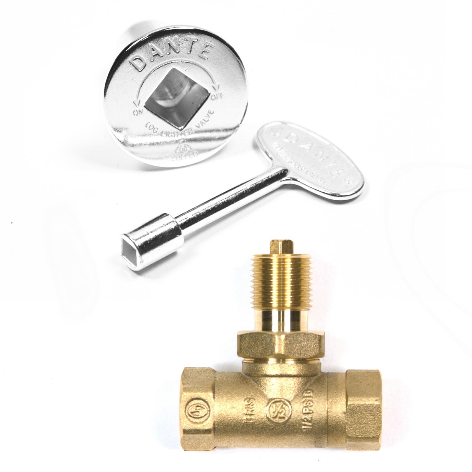 KVSC: STRAIGHT CHROME KEY VALVE/ LOG LIGHTER VALVE, KEY & COVER ...