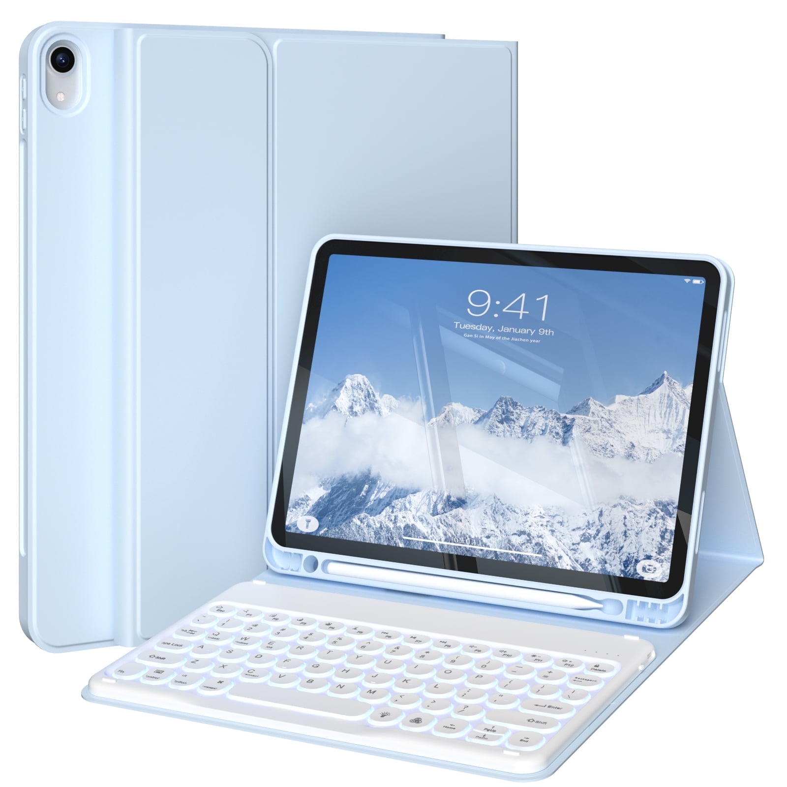 KVTVOU iPad 10th Generation Keyboard Case Round Key iPad 10th Gen ...