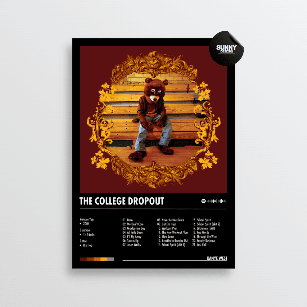 KW - The College Dropout, Album Cover Poster, Music Poster, Album ...
