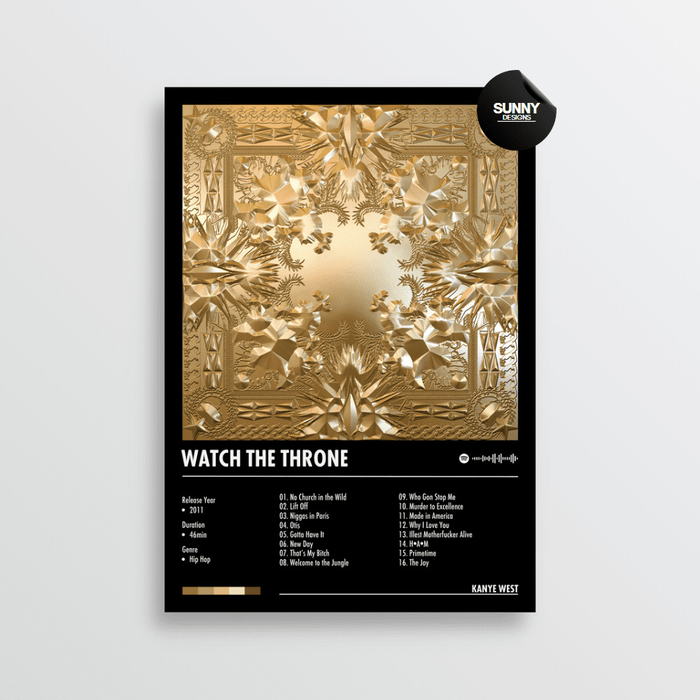 KW - Watch the Throne, Album Cover Poster, Music Poster, Album Poster ...