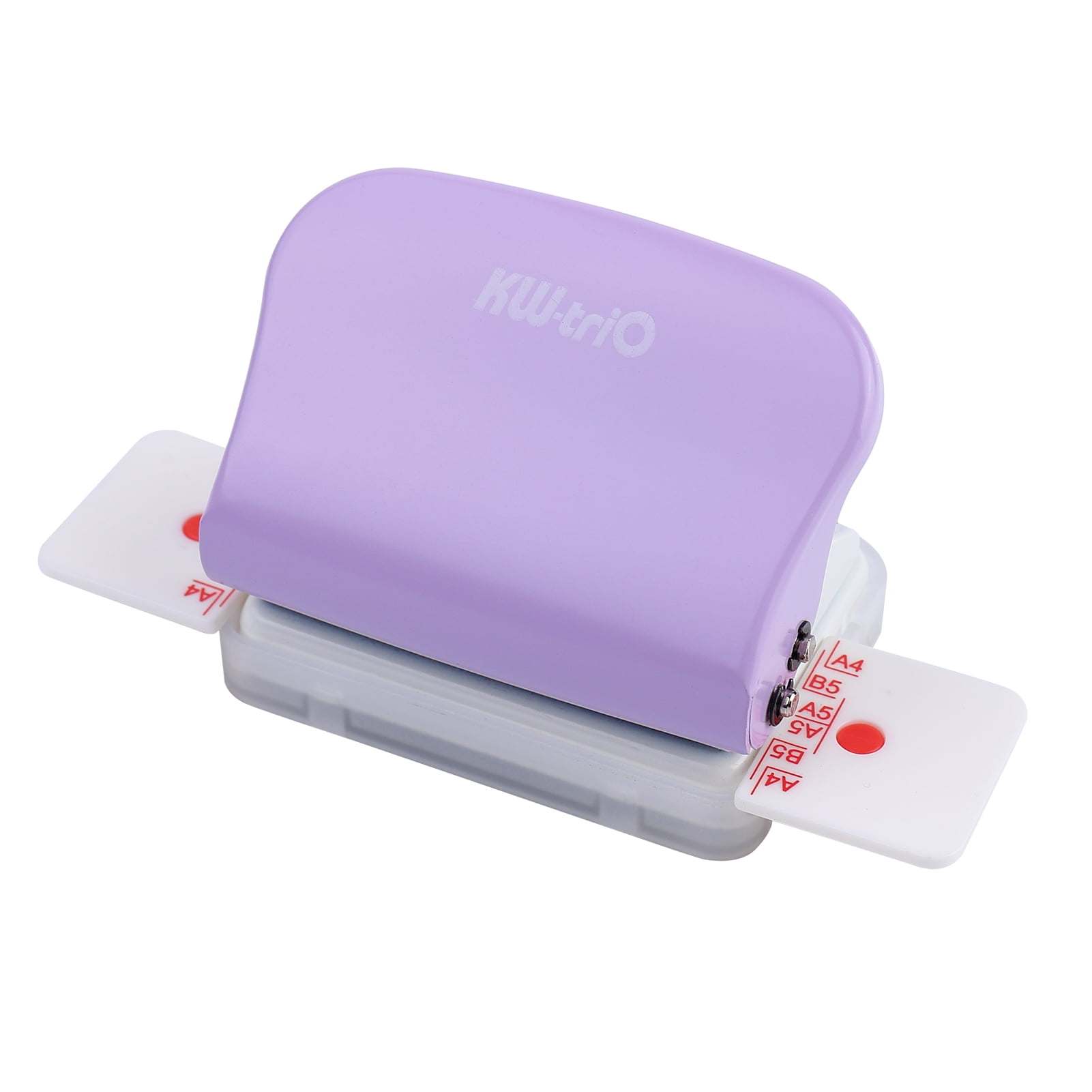 Kw Trio 6 Hole Paper Punch Handheld Metal Hole Puncher 5 Sheet Capacity
