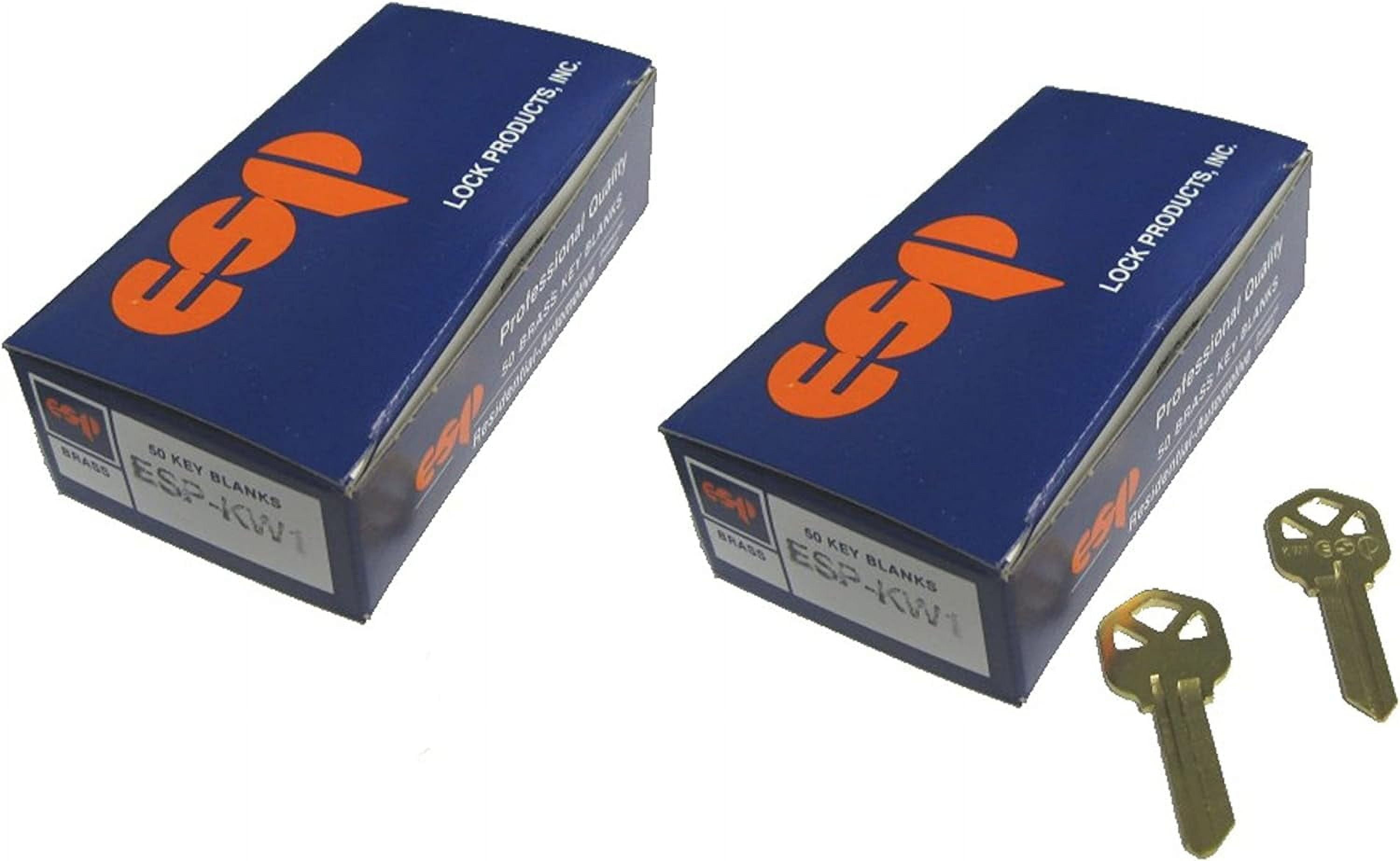 KW1 Brass Key Blanks Box 50 by (Pack of 2) - Walmart.com