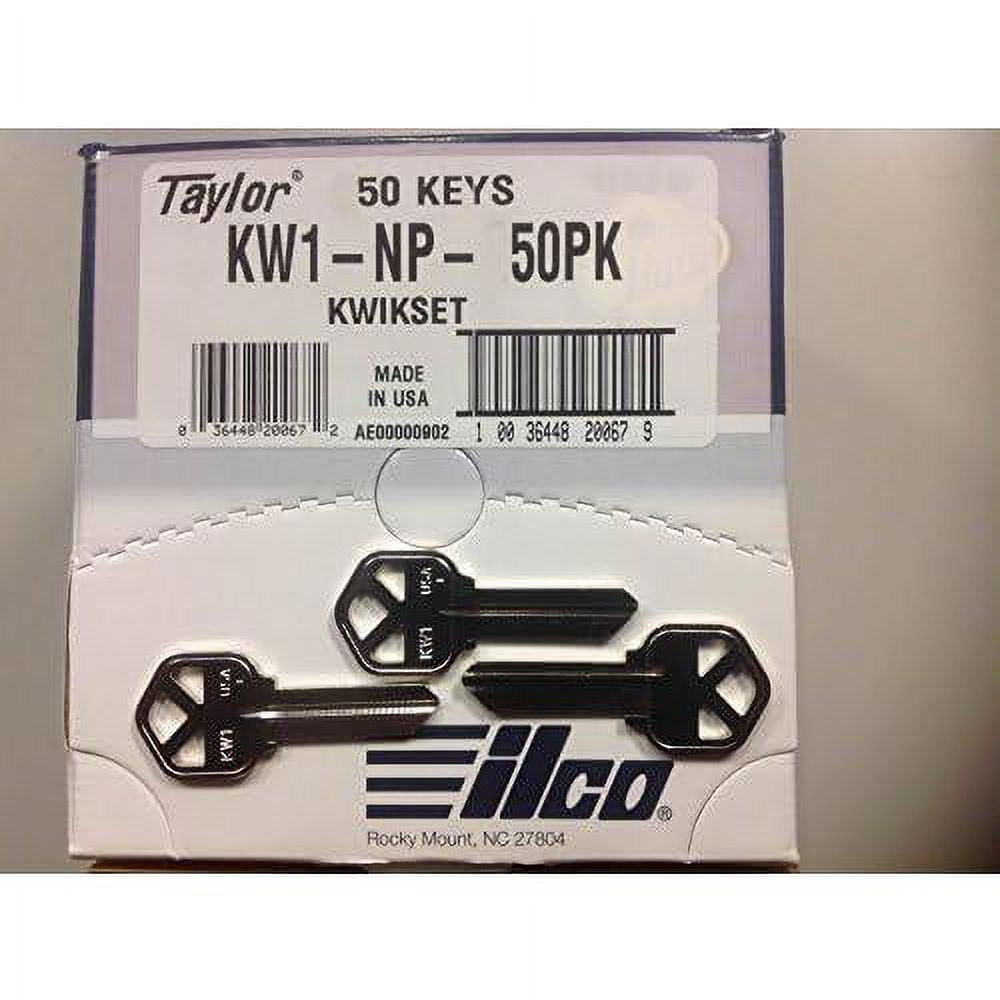 KW1 Key Blanks - Box Of 50, Plated - Walmart.com