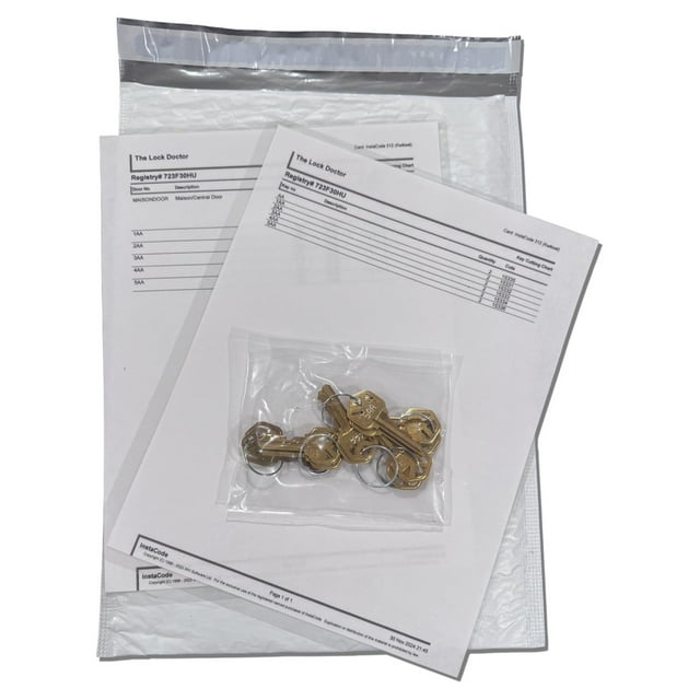 KW1 Pre-Cut Master Key System – 2 Master Keys + 10 Engraved Change Keys ...