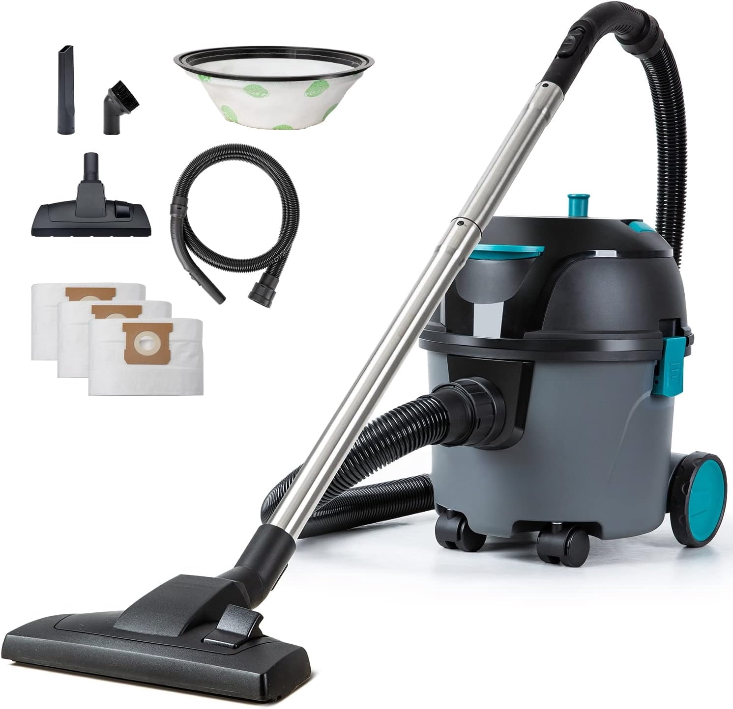 KW3030 Wet Dry Canister 3.2 Gallon 2.5 Peak HP Vacuum Cleaner with ...