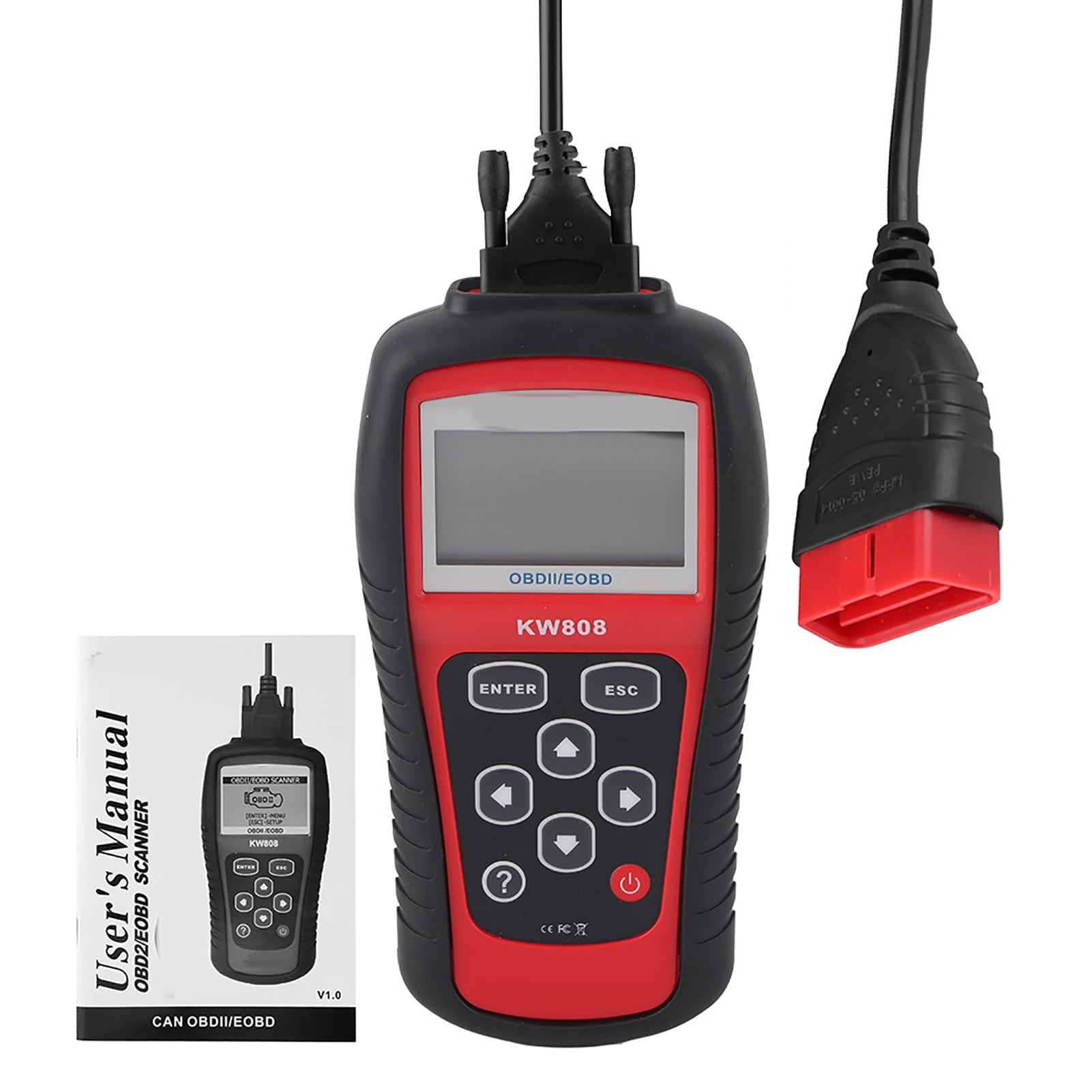 KW808 OBD2 OBDII EOBD Car Code Reader Diagnostic Scanner Fault Code ...