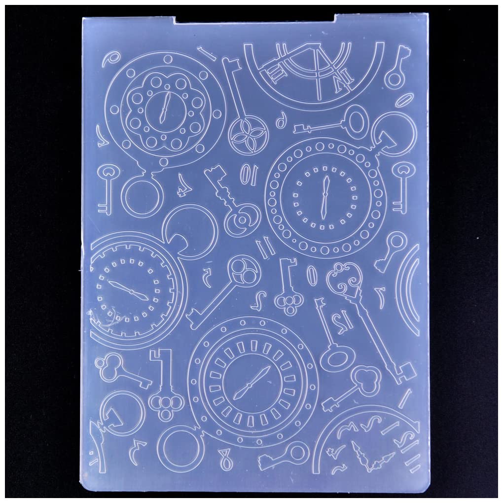 KWELLAM Clock Key Number OIF8 Plastic Embossing Folders for Card Making ...