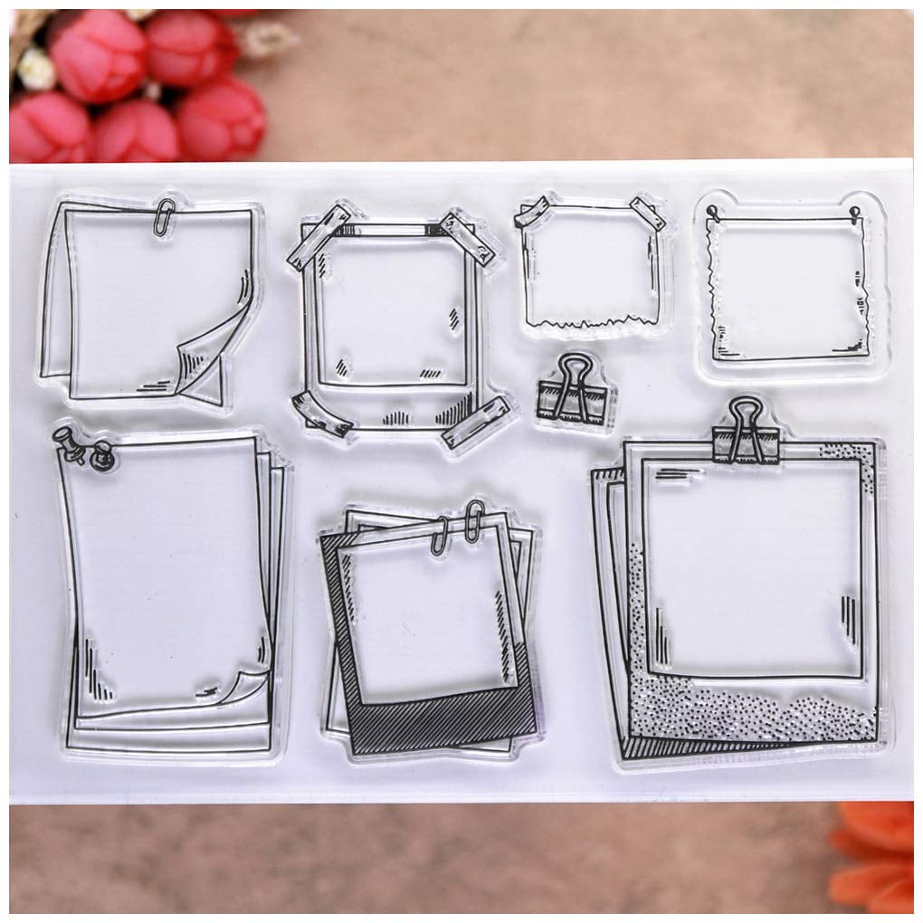 KWELLAM Message Board Clip Clear Stamps for Card Making Decoration and ...