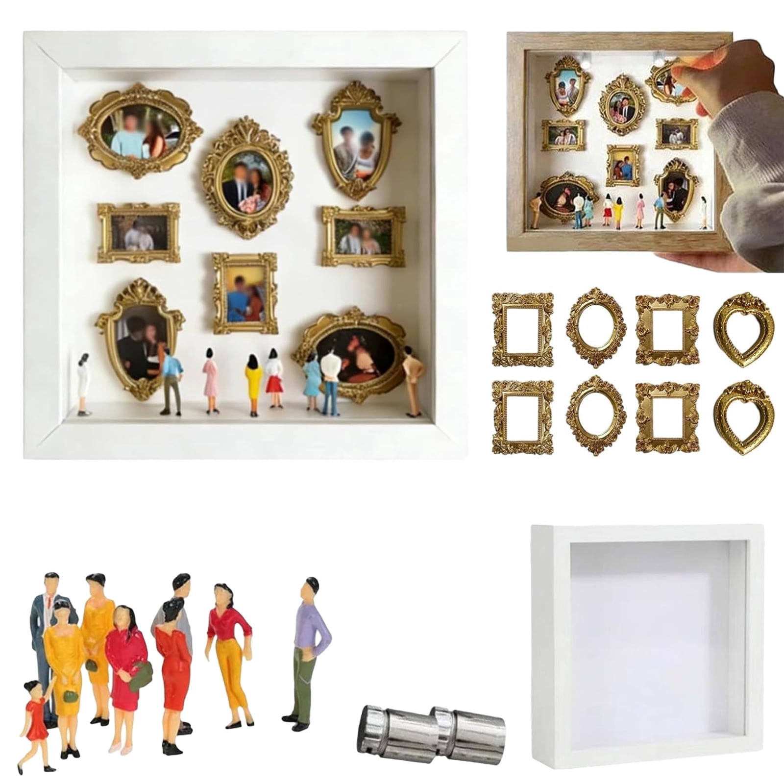 KWHOME DIY Mini Museums Silhouette Box, Museum Frame with Lighting ...