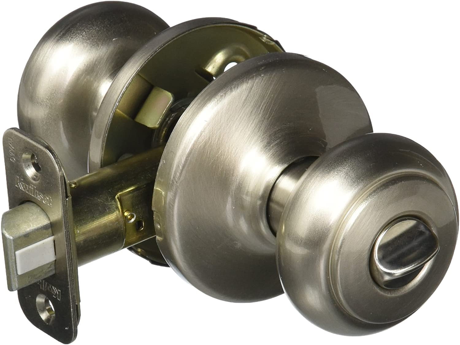 KWIKSET 93001-866 Passage Security Privacy/Bed/Bath Lockset, Satin ...